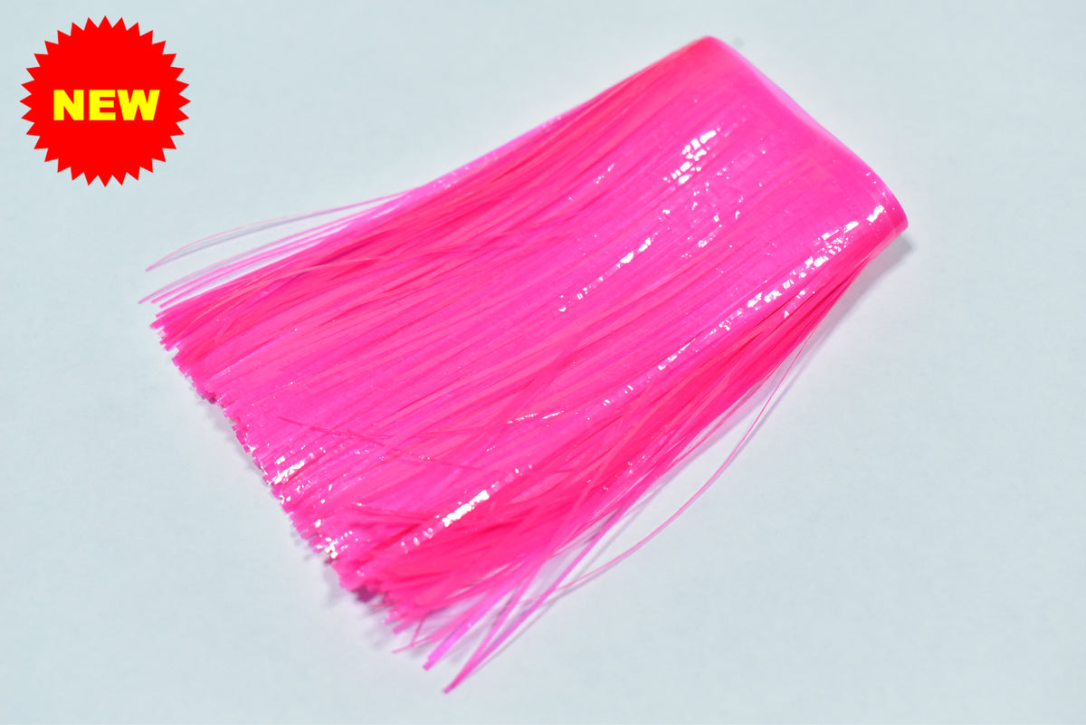 Sunset Pink UV Cracked Ice - 4" Banded Mylar Fly Tying Material ...