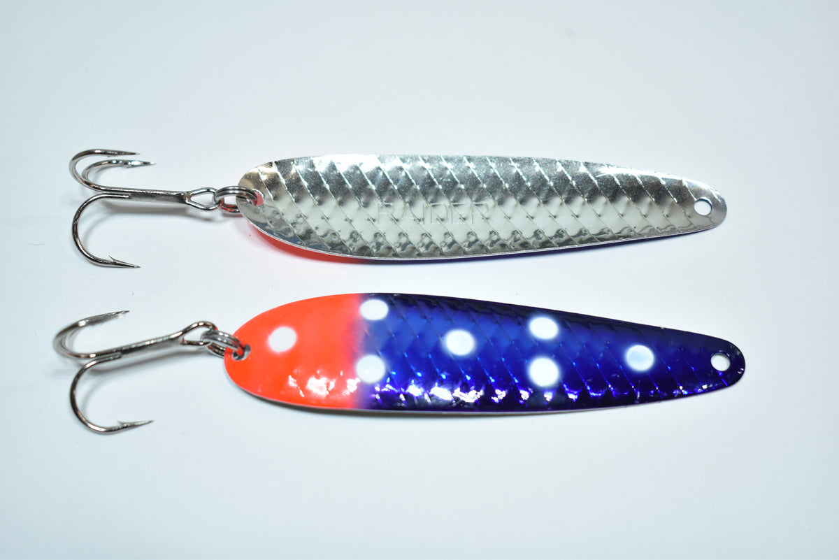 UV Patriot Glow - Standard Trolling Spoon – SalmonElixir.com