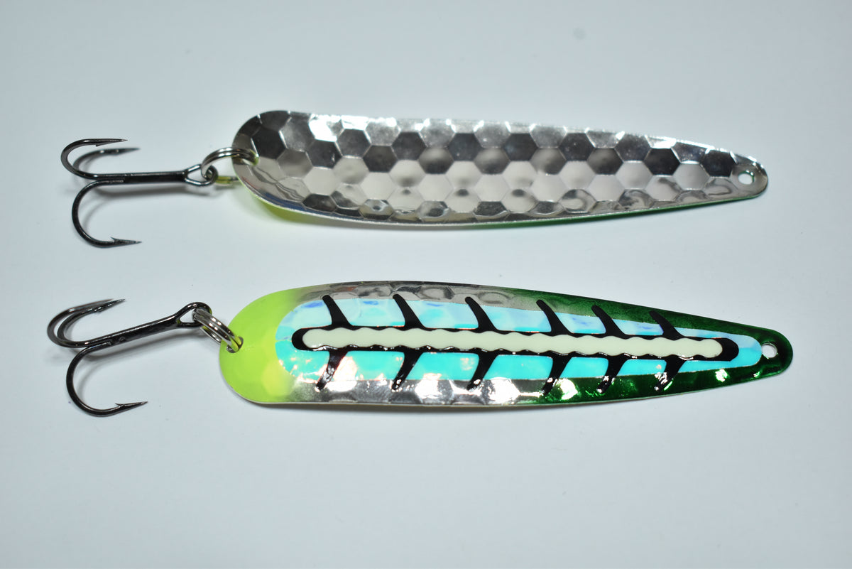 UV Yellow Stinger Glow - Standard Trolling Spoon – SalmonElixir.com