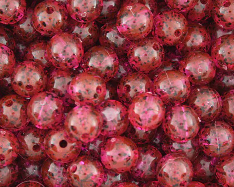 UV Hot Pink Roe W/Black Flake - Steelhead & Trout Fishing Egg Beads ...