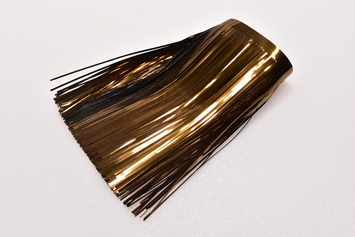 Black Flat - 4" Banded Mylar Fly Tying Material – SalmonElixir.com