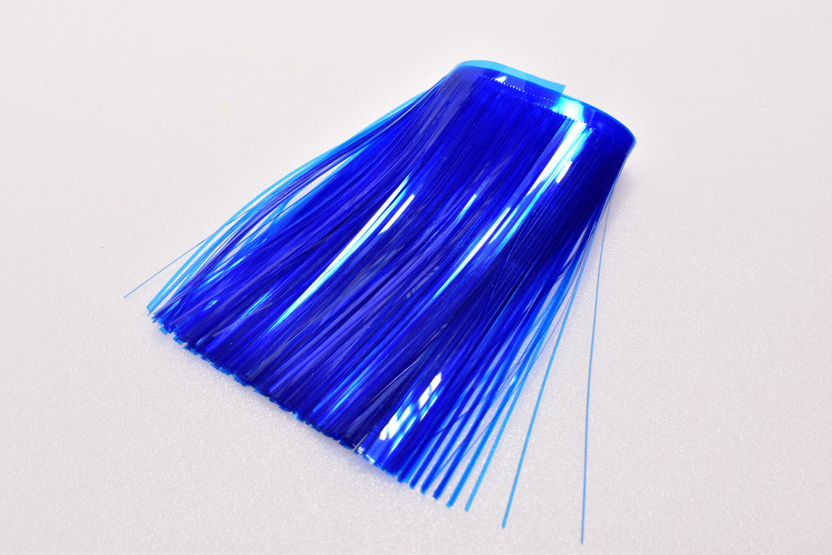 Fluorescent Transparent UV Blue Flat - 4" Banded Mylar Fly Tying ...