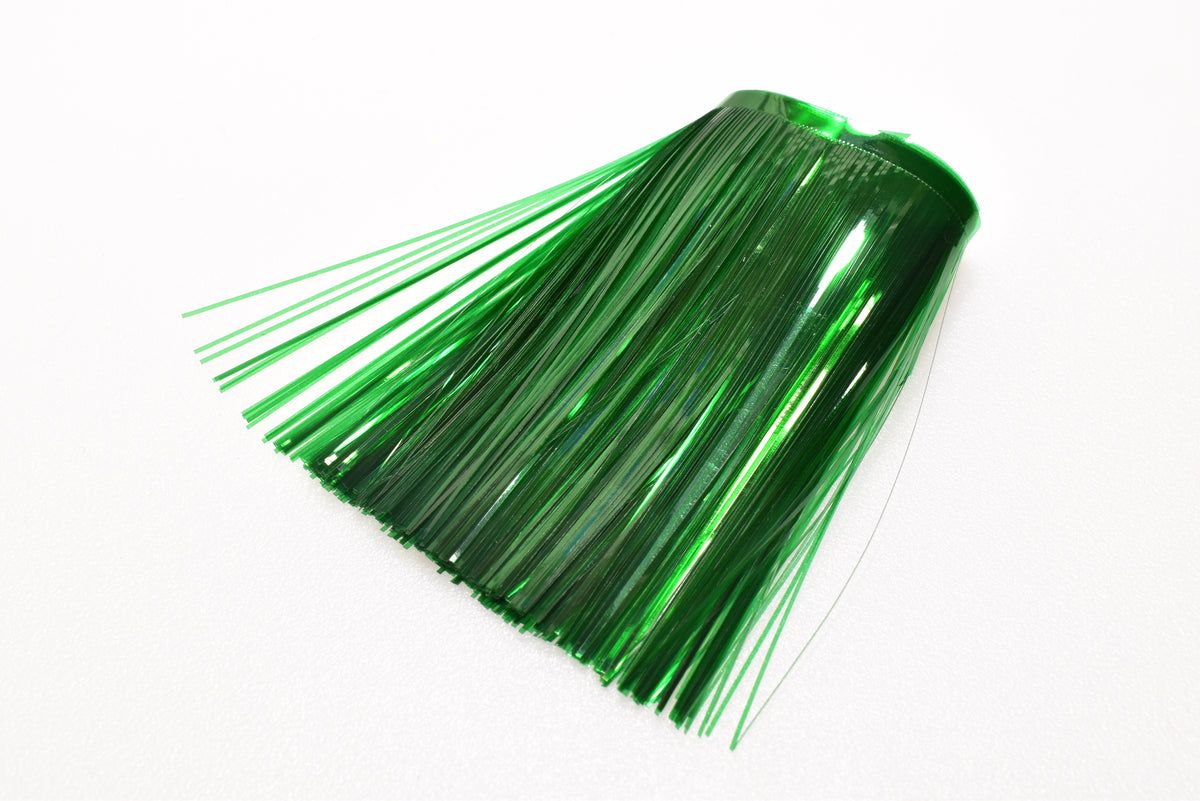 Transparent Dark Green Flat - 4" Banded Mylar Fly Tying Material ...