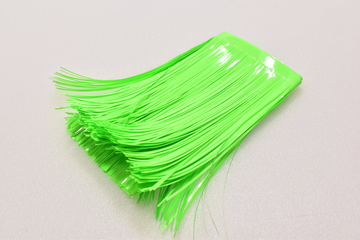Green UV Flat - 4" Banded Salmon & Trout Trolling Fly Mylar Skirt ...