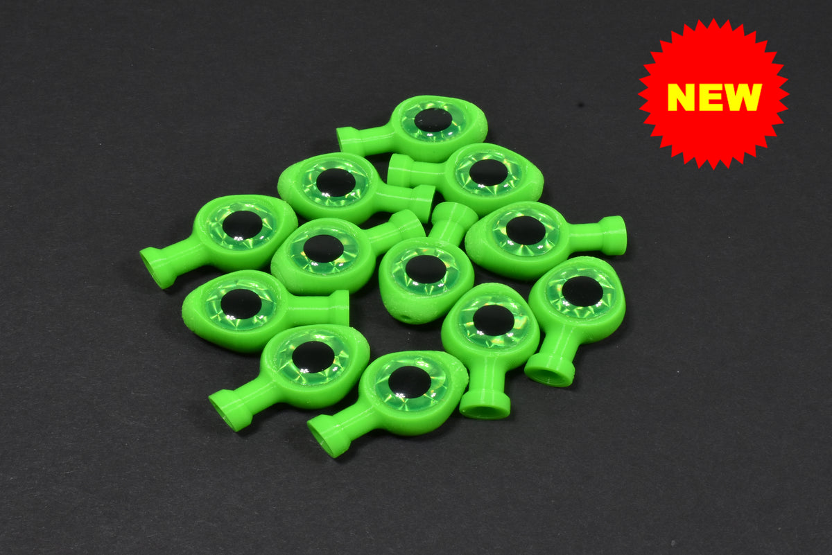 Neon Green - Green Eye Salmon & Trout Trolling Fly Skirt Head ...